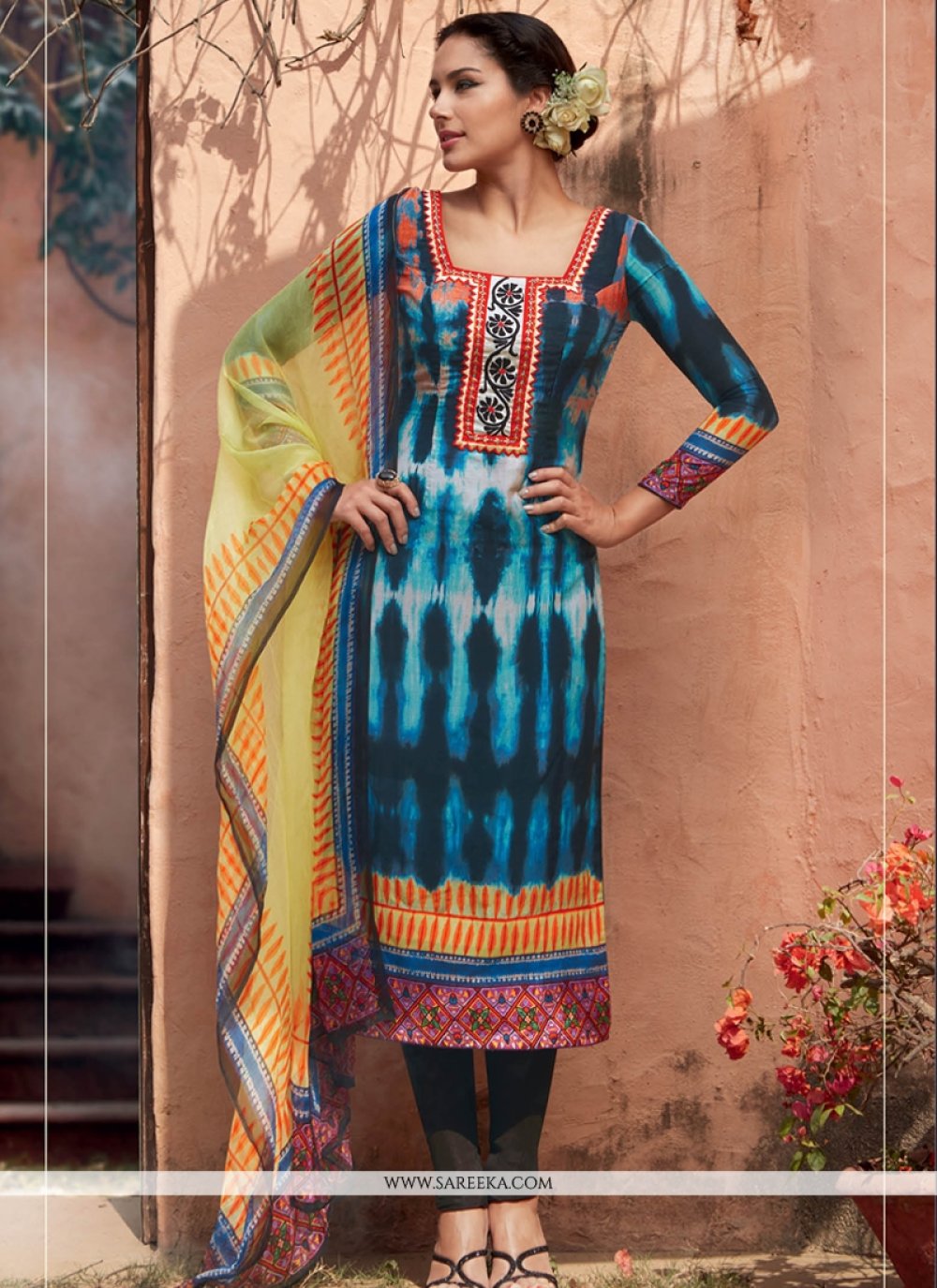 Digital Print Work Designer Suit