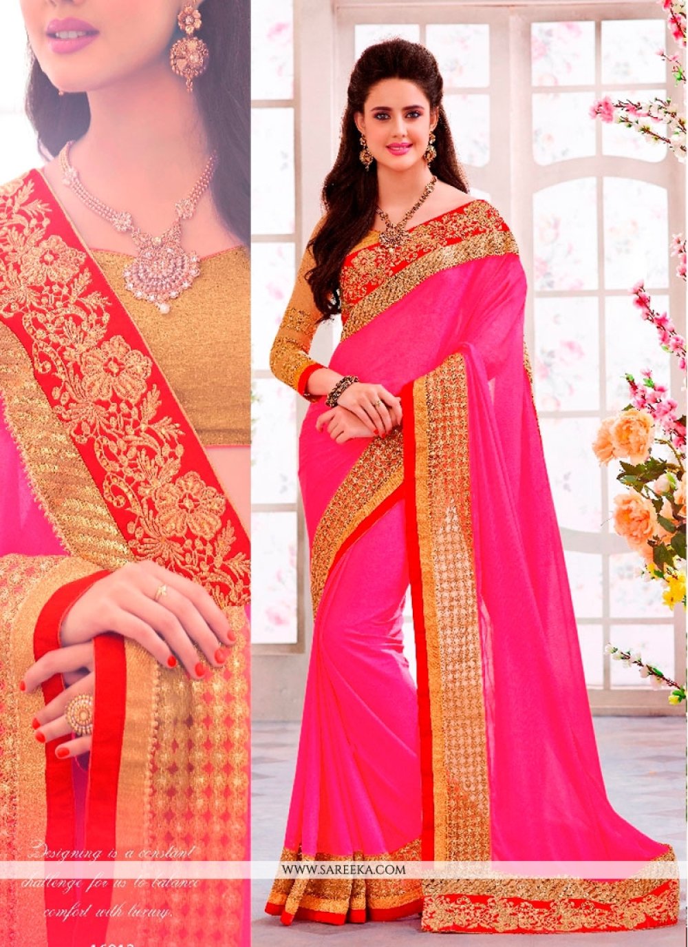 Faux Chiffon Designer Saree