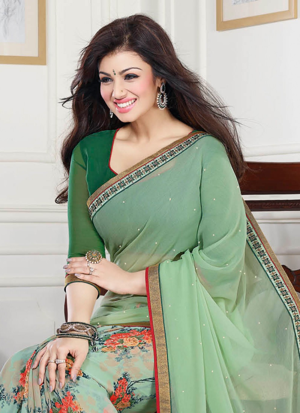 Print Work Ayesha Takia Casual Saree