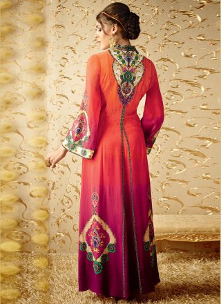 Embroidered Work Multi Colour Designer Suit
