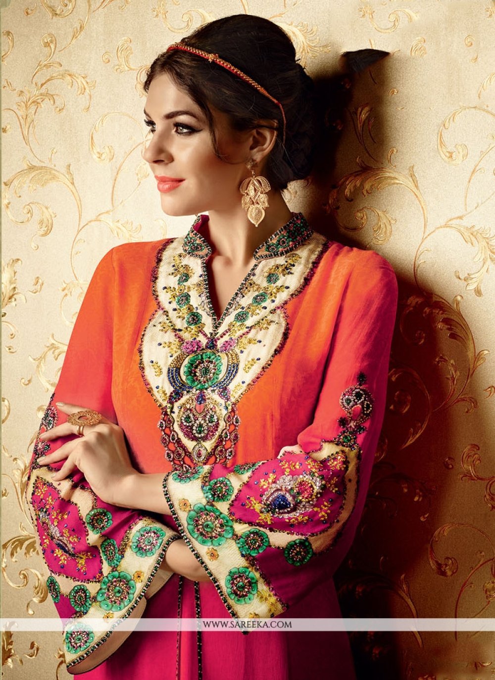 Embroidered Work Multi Colour Designer Suit