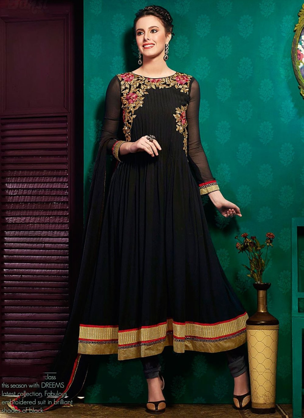 Black Georgette Anarkali Suit