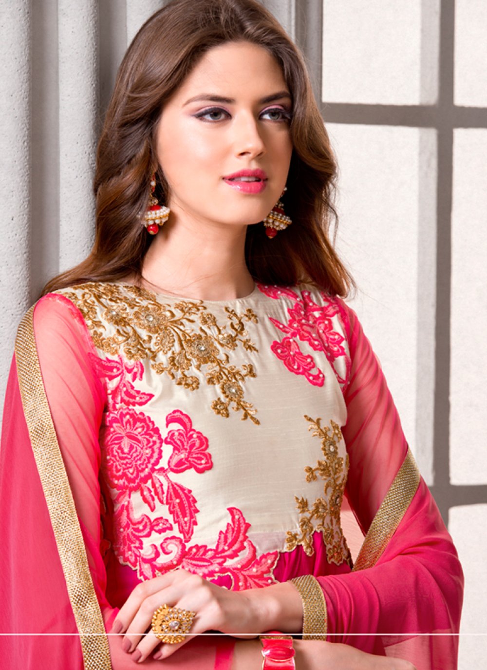 Resham Work Georgette Multi Colour Designer Suit