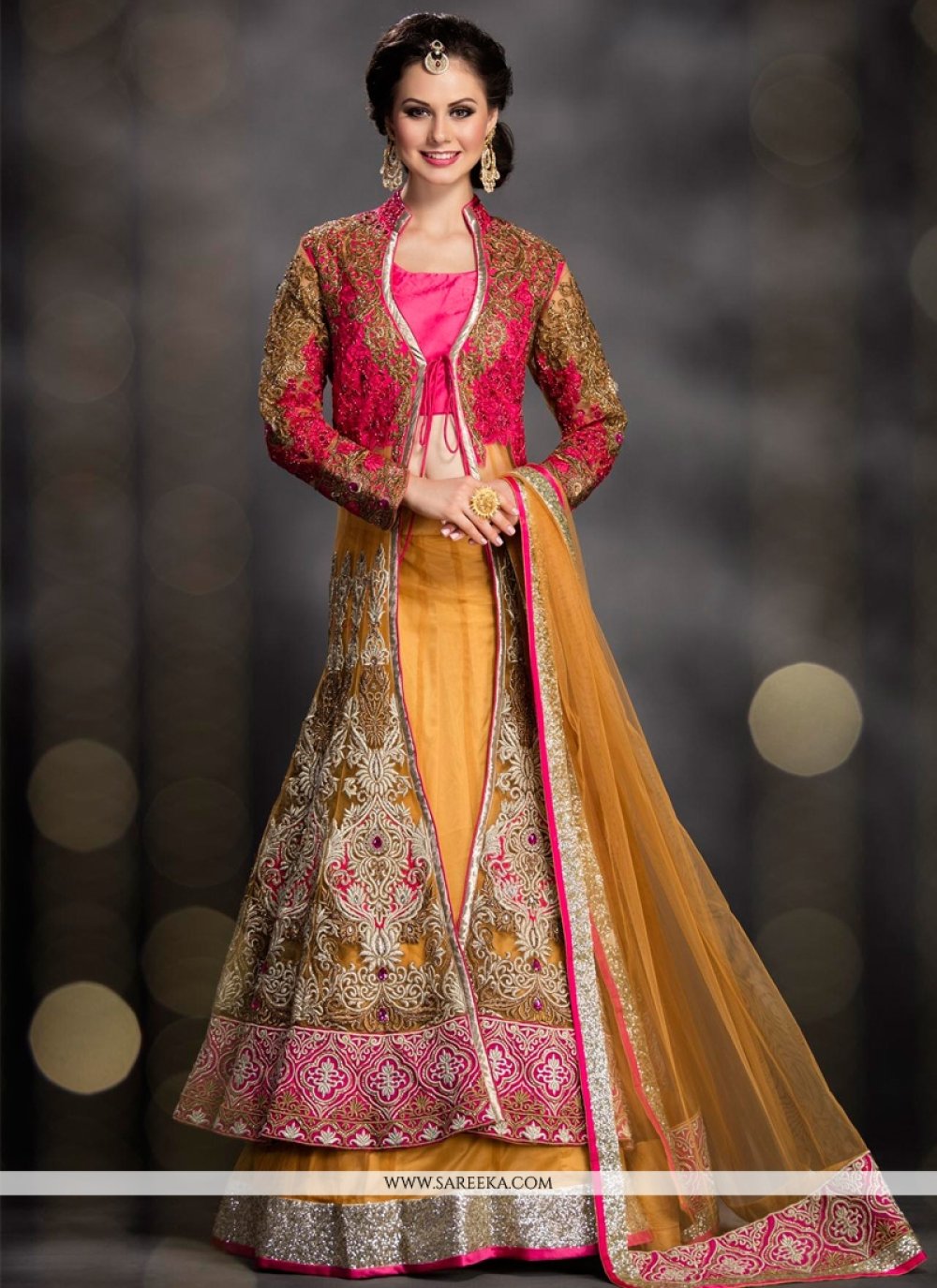Mustard A Line Lehenga Choli