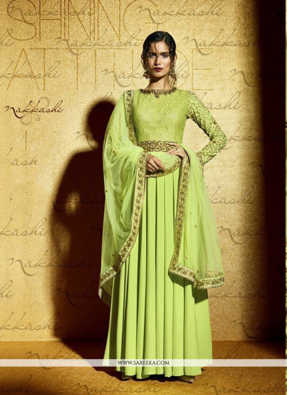 Green Anarkali Salwar Kameez