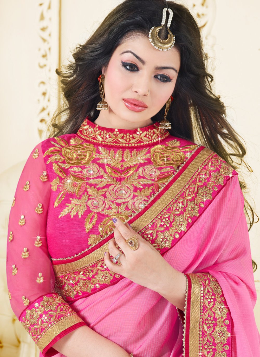 Buy Ayesha Takia Pink Classic Designer Saree Online : USA, UK