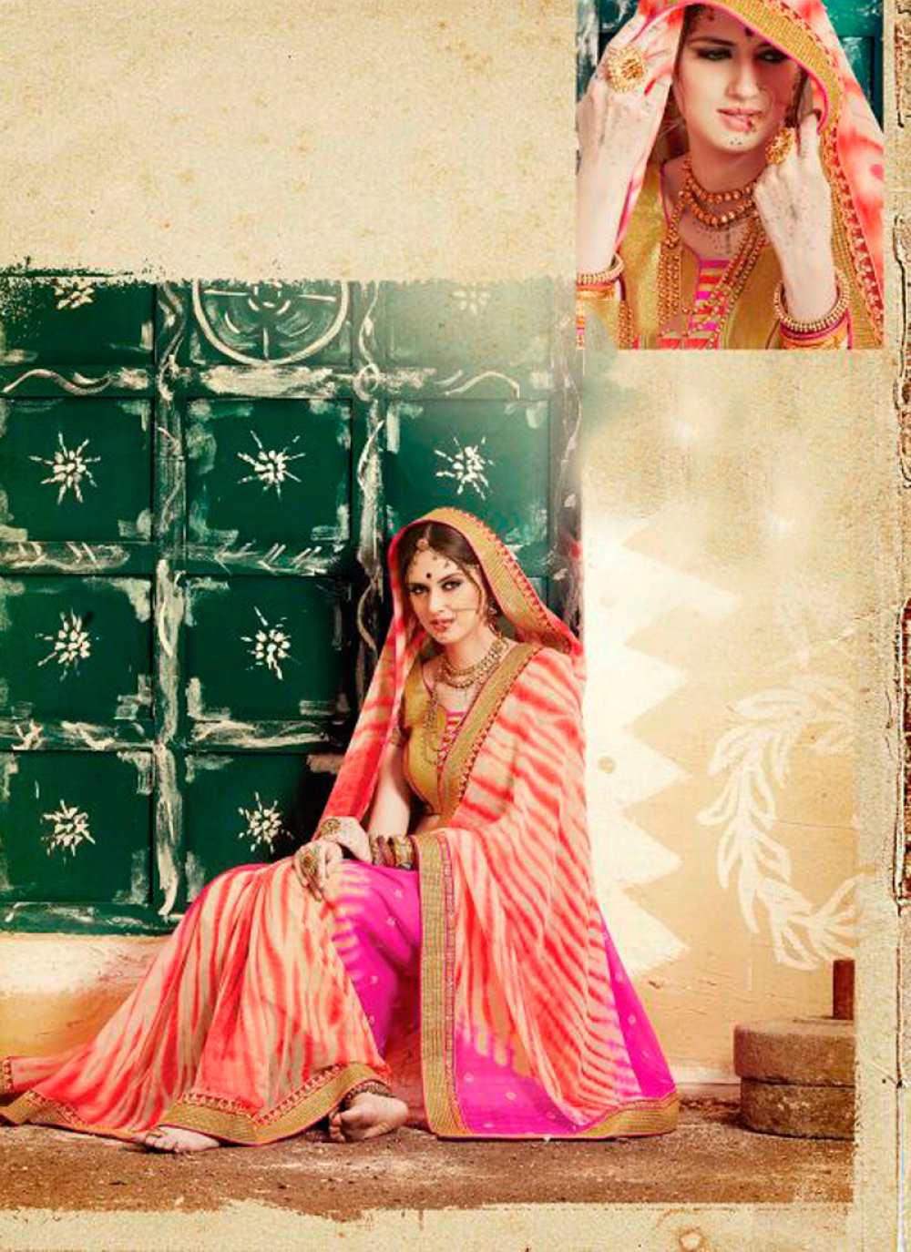 Patch Border Work Designer Saree