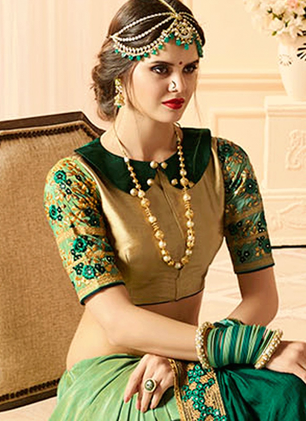 Shop Art Silk Half N Half Designer Saree Online : 66471