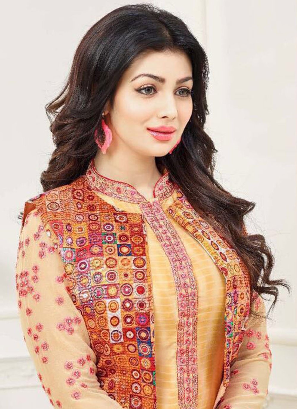 Shop Ayesha Takia Orange Art Silk Jacket Style Suit Online : 55424