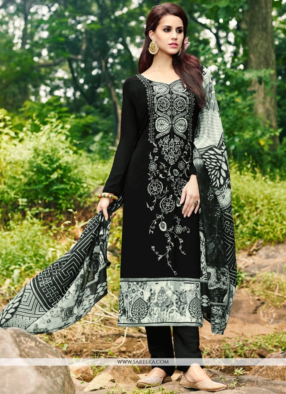 Shop Online Black Designer Straight Suit : 66681