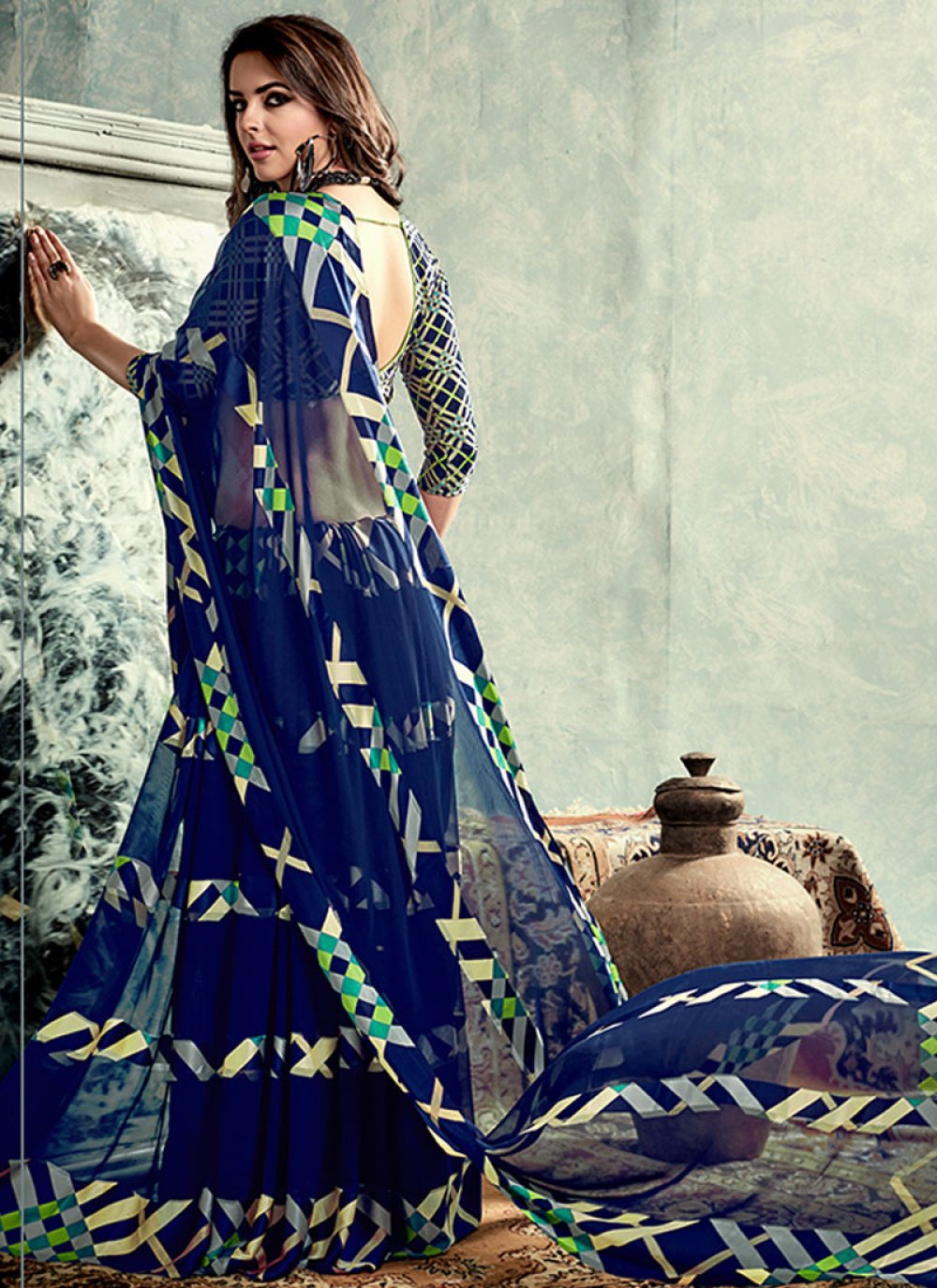 Buy Weight Less Printed Saree Online : Canada