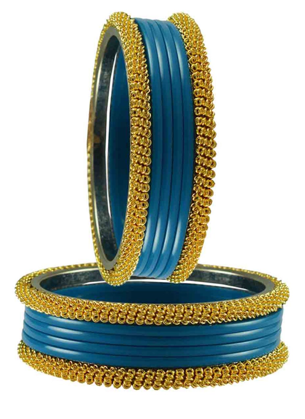 Shop Online Bangles Stone Work in Firozi : 90562