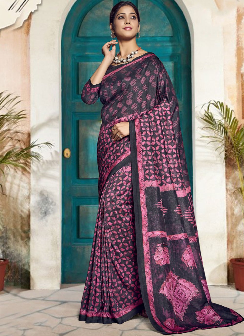 Buy Cotton Silk Party Printed Saree Online