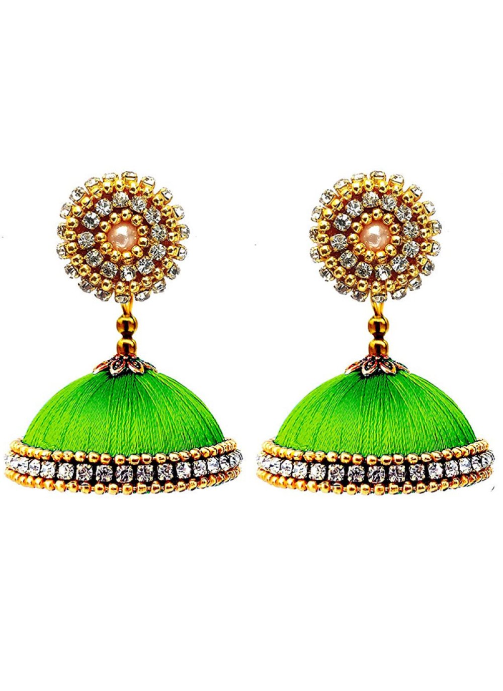 Shop Green Moti Ear Rings Online : 93244