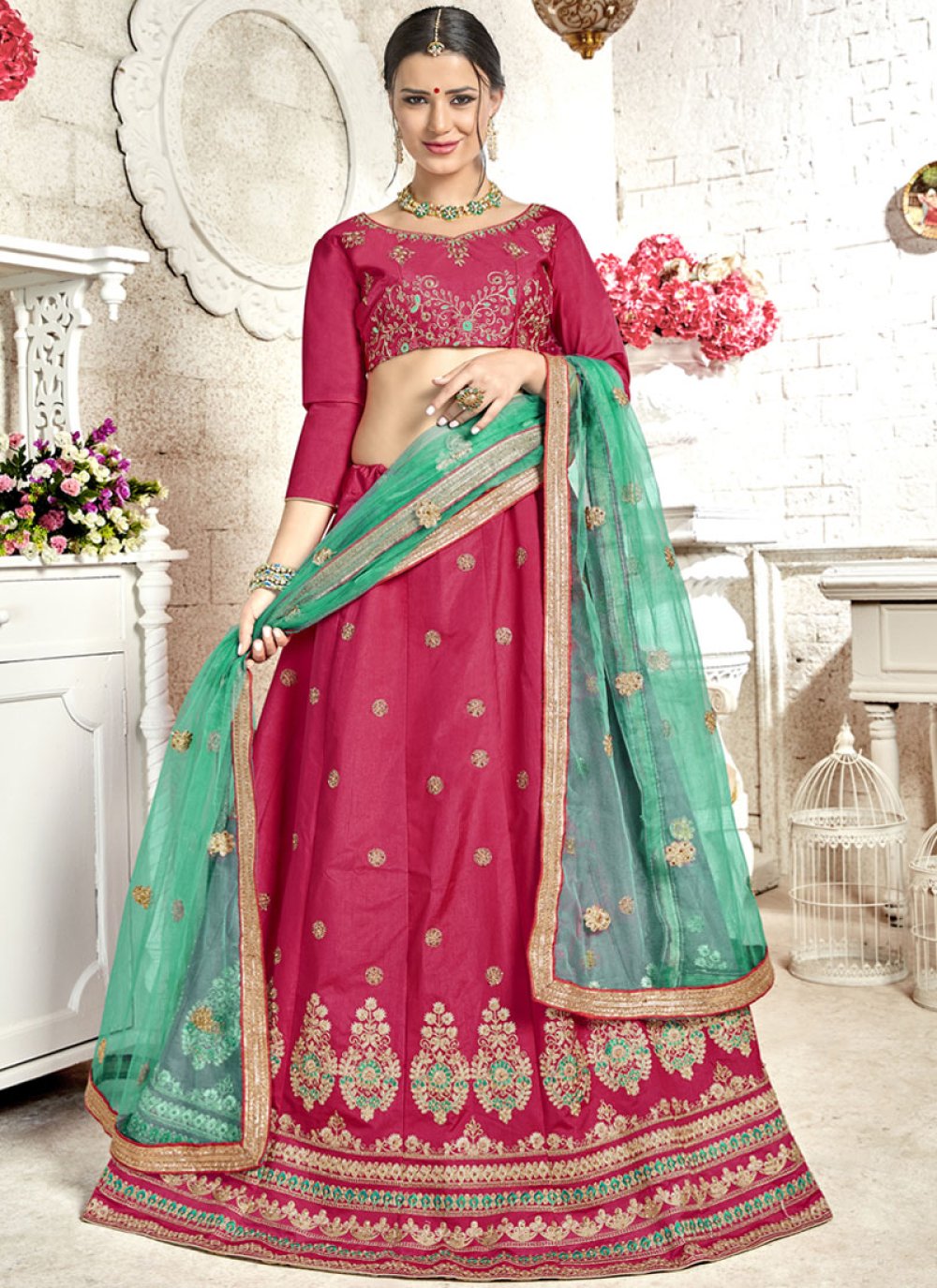 Buy Hot Pink Lehenga Choli Online