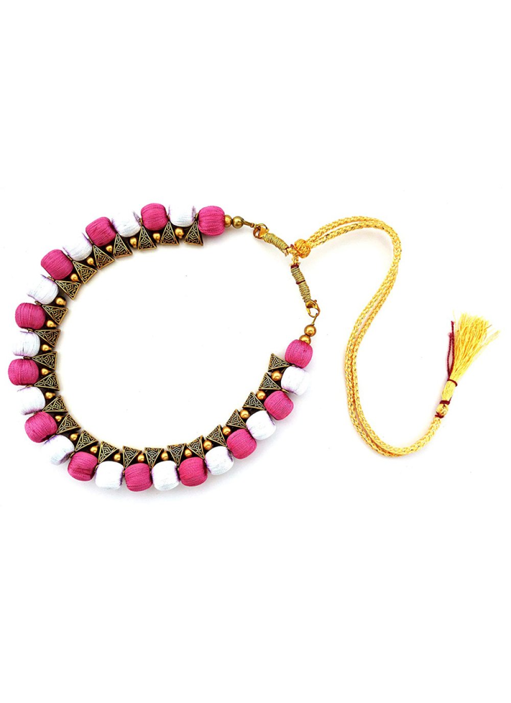 Moti Necklace Set in Pink and White buy online