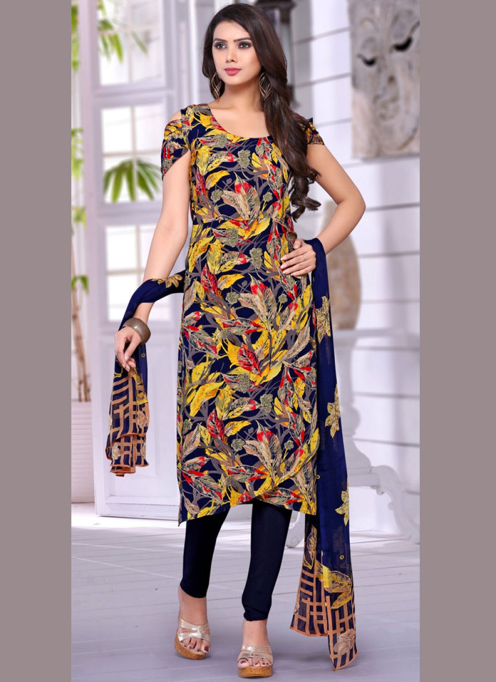 Shop Online Multi Colour Salwar Suit : 82223