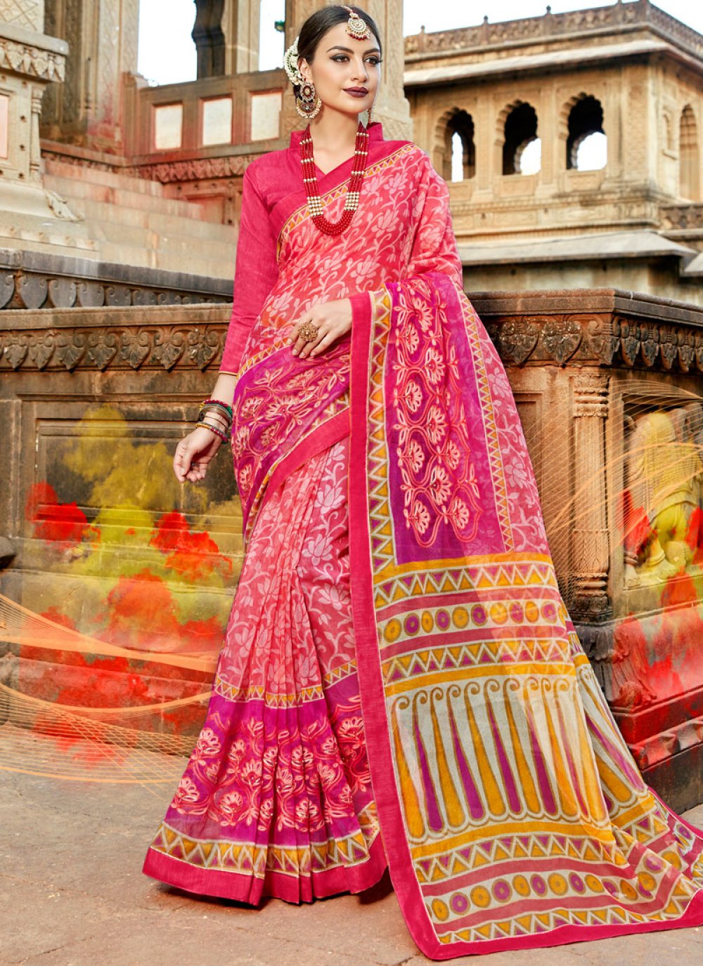 Print Work Printed Saree buy online