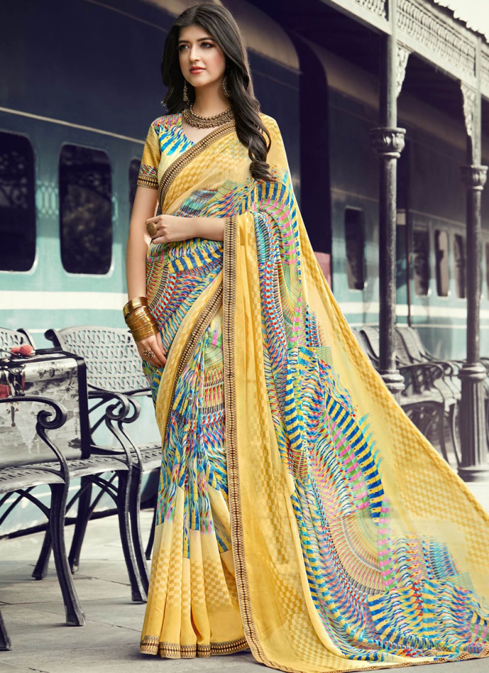 Buy Print Work Printed Saree Online