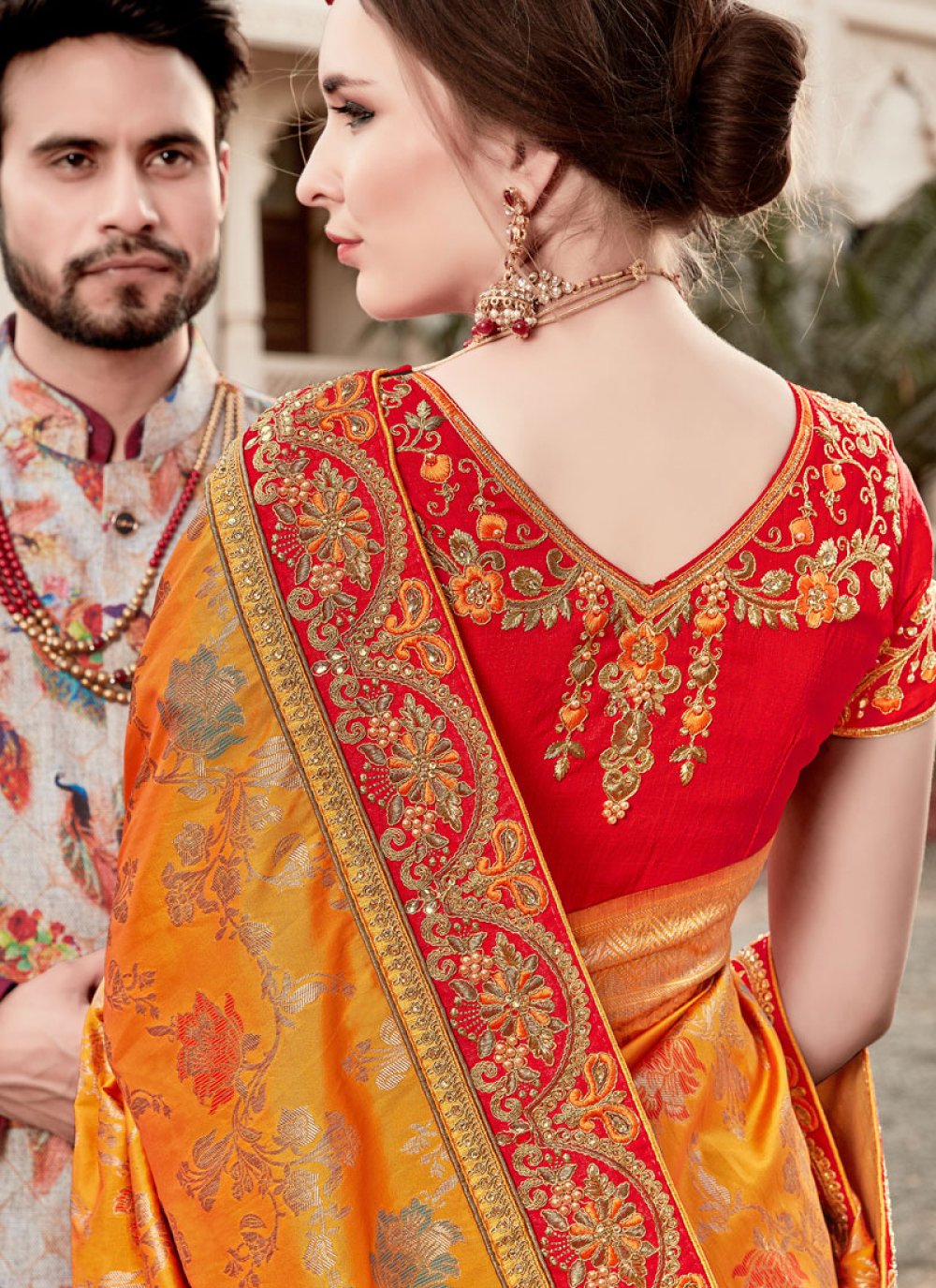 Shop Art Silk Designer Traditional Saree Online : 119017