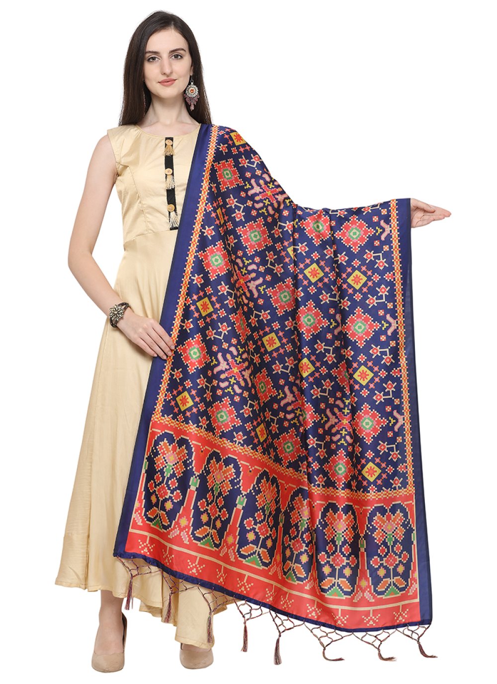 Shop Online Digital Print Art Silk Designer Dupatta in Multi Colour ...