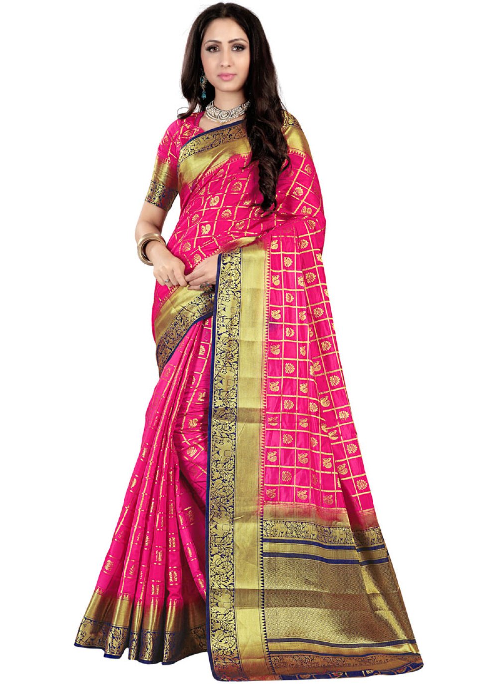 Shop Fancy Fabric Weaving Traditional Saree Online : 111122