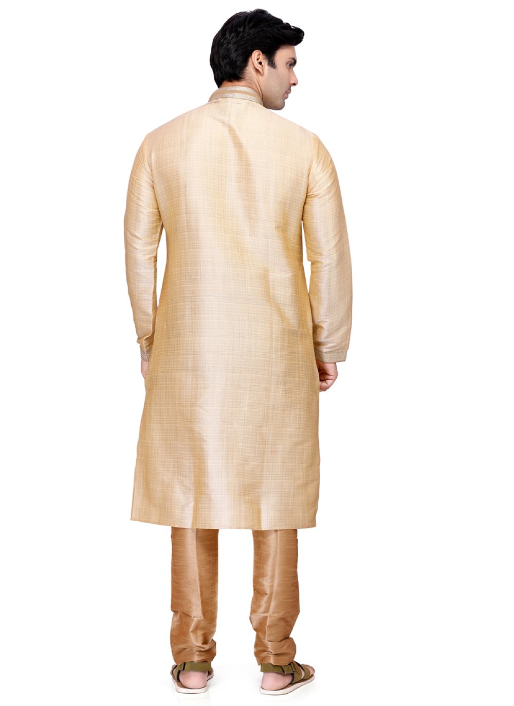 Buy Online Gold Color Kurta Pyjama : 111698