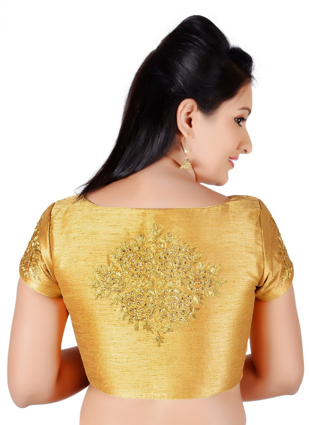 Buy Online Gold Mehndi Designer Blouse : 109016