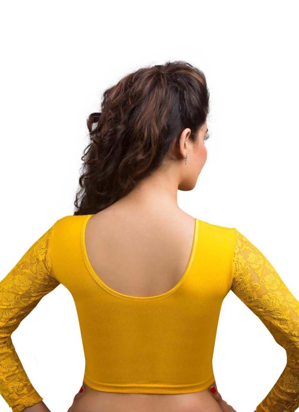 Buy Online Lycra Yellow Designer Blouse : 109422