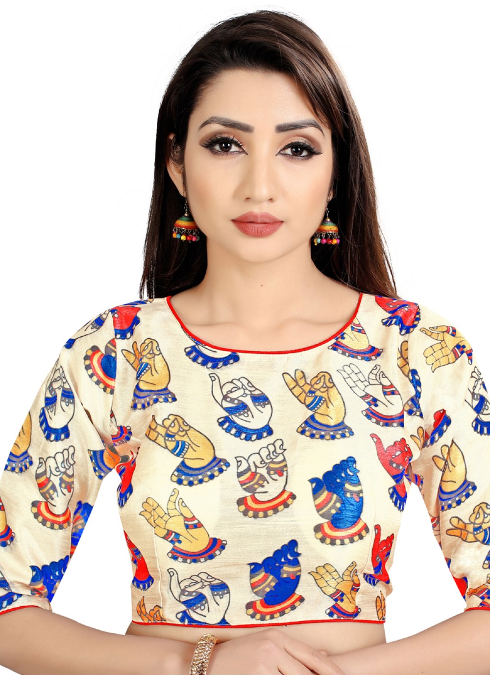 Multi Colour Printed Designer Blouse buy online