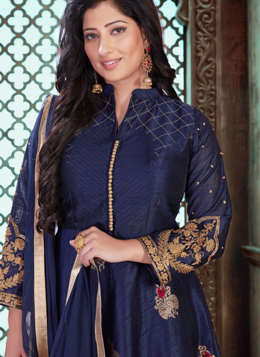 Buy Stone Work Designer Gown Online