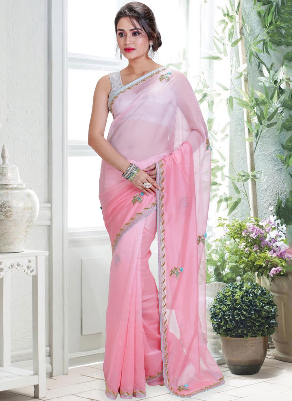 Tissue Wedding Shaded Saree buy online