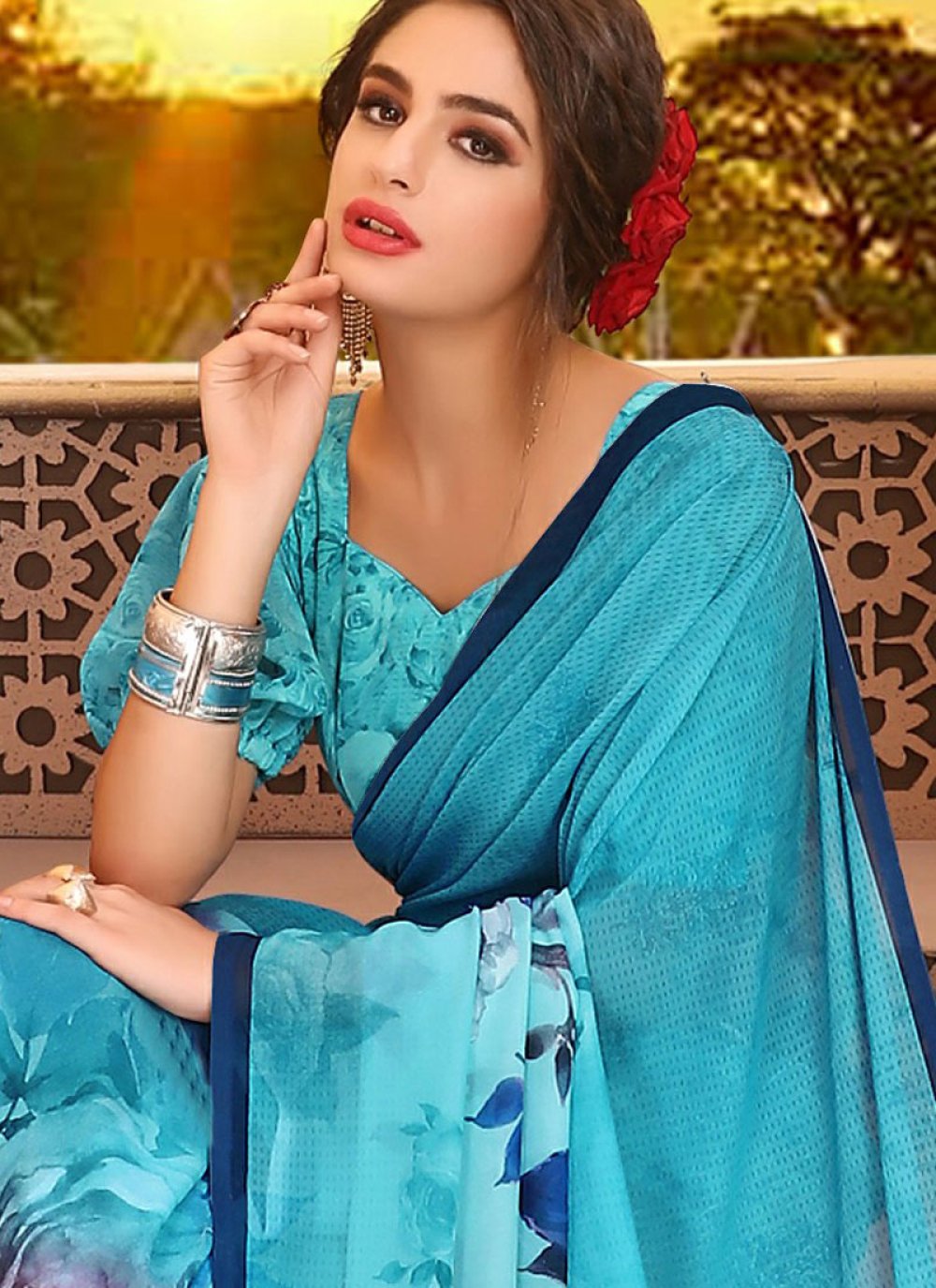 Weight Less Printed Saree buy online