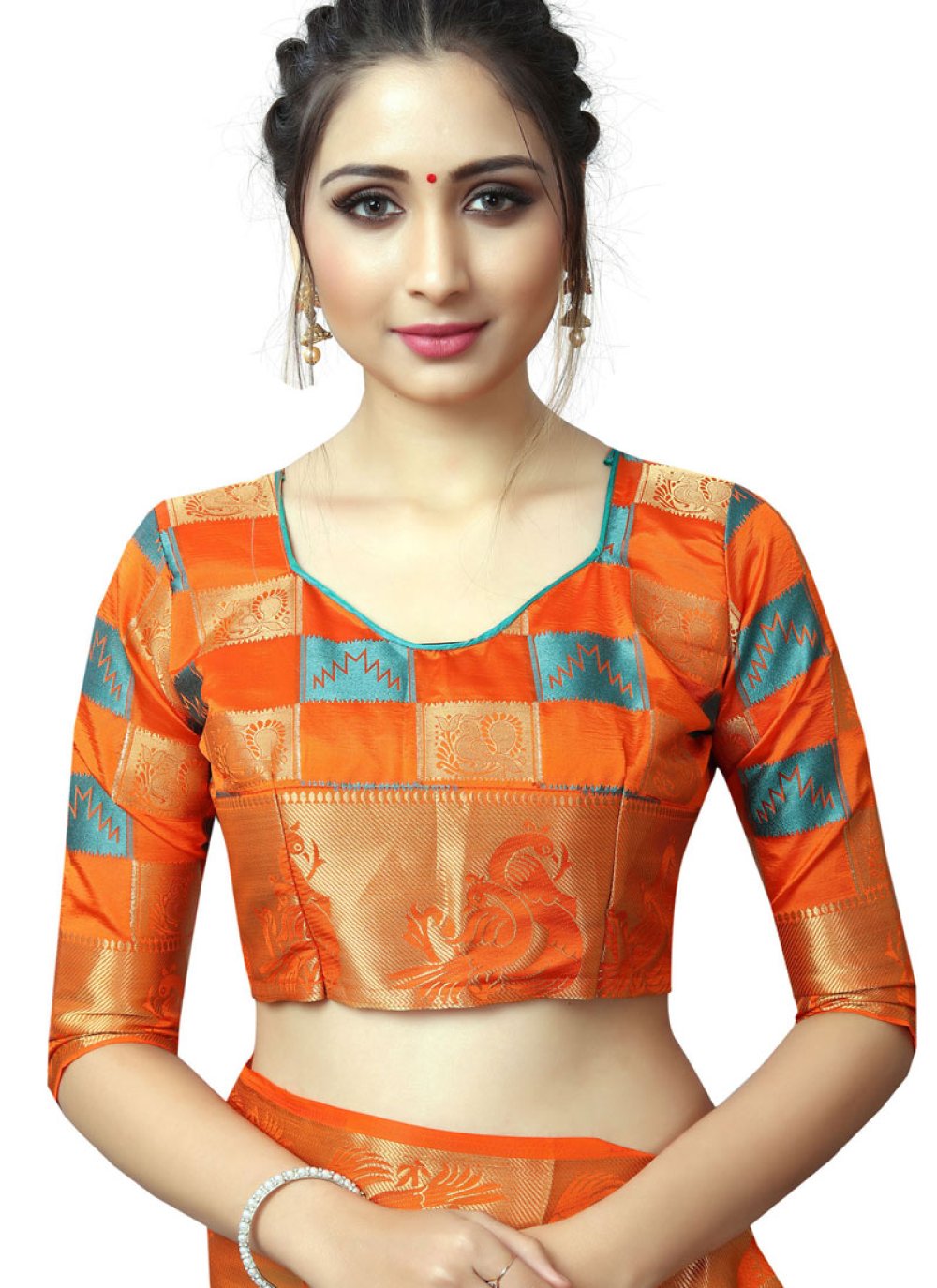 Buy Woven Fancy Fabric Traditional Saree : 111119