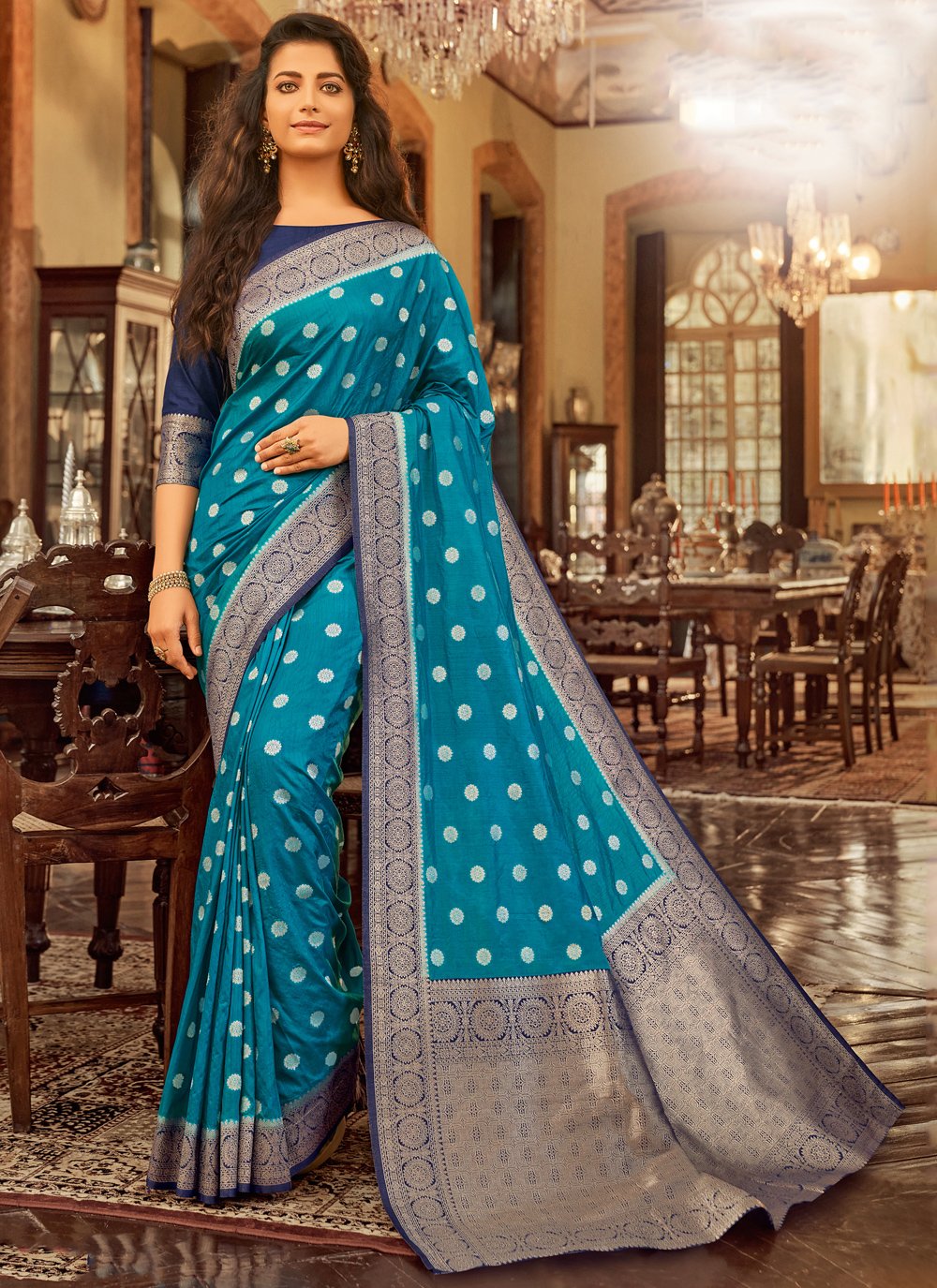 Blue Designer Saree buy online