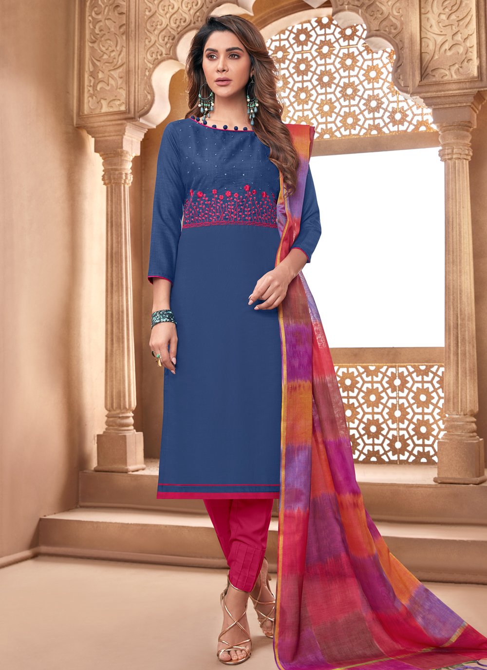 Buy Blue Pant Style Suit : 168481