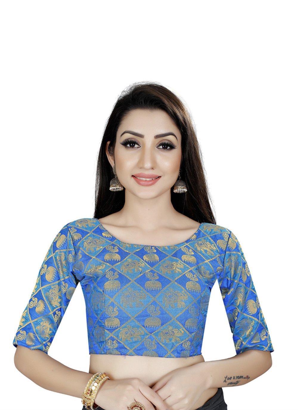 Blue Printed Blouse buy online