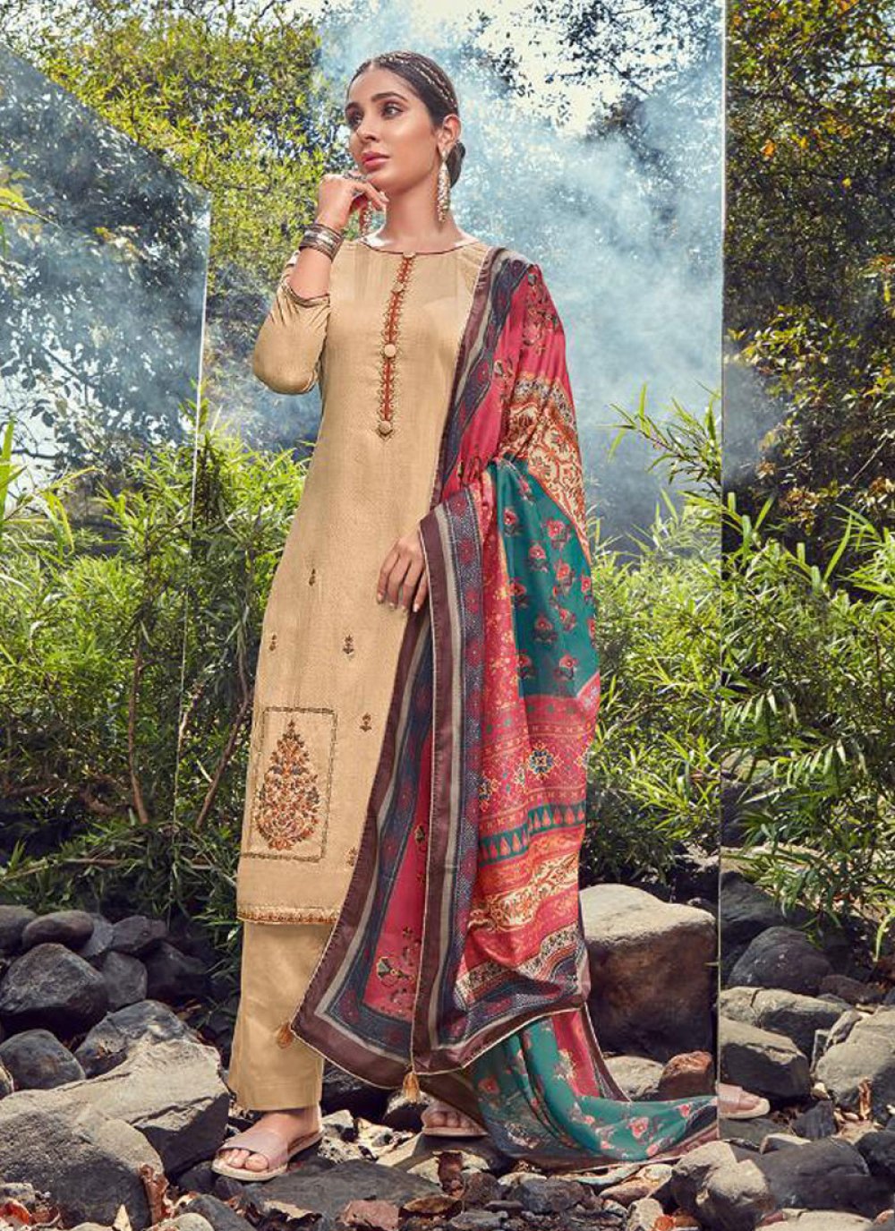 Buy Cotton Embroidered Salwar Suit Online