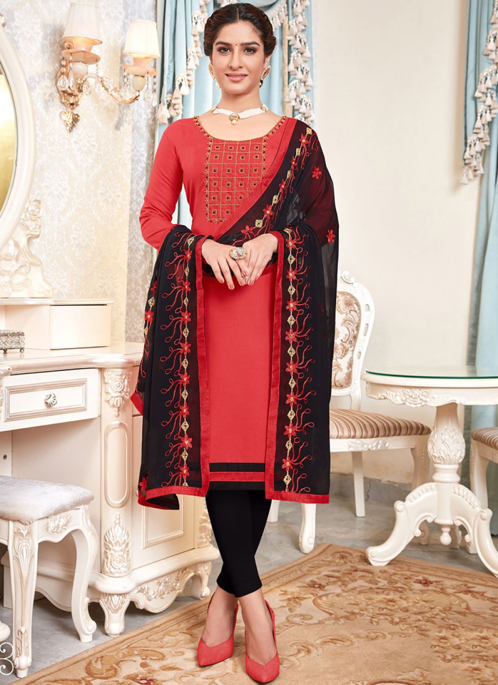 Buy Cotton Party Salwar Suit : 139037