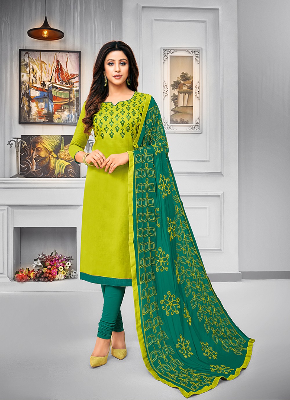 Shop Online Cotton Salwar Kameez : 141109