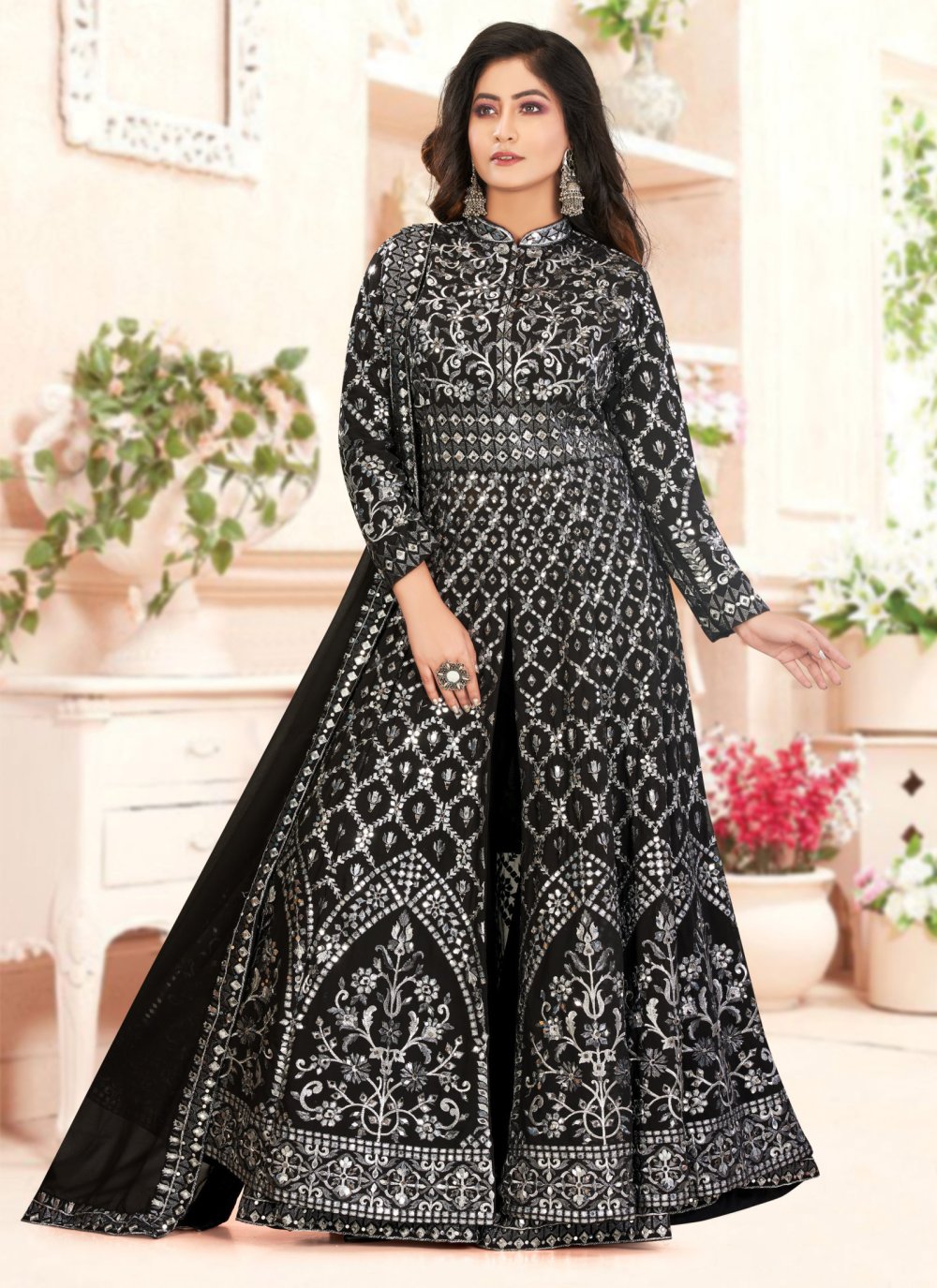 Embroidered Georgette Salwar Suit buy online