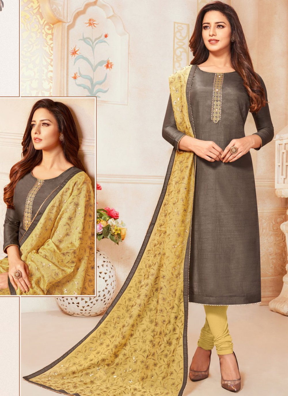 Buy Online Embroidered Party Salwar Suit : 153220