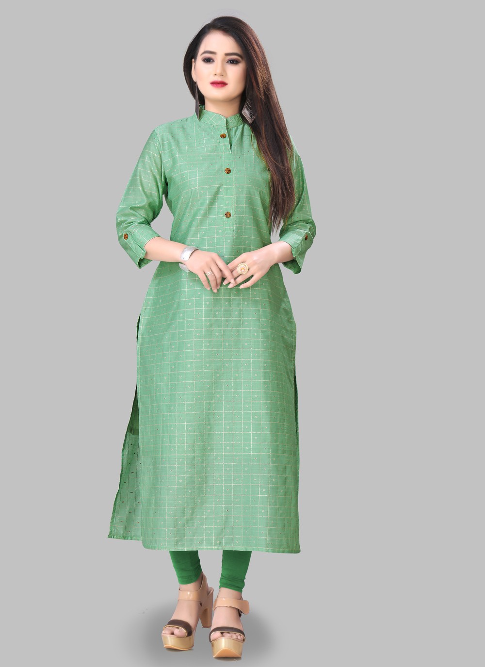 Buy Online Green Color Casual Kurti : 166515