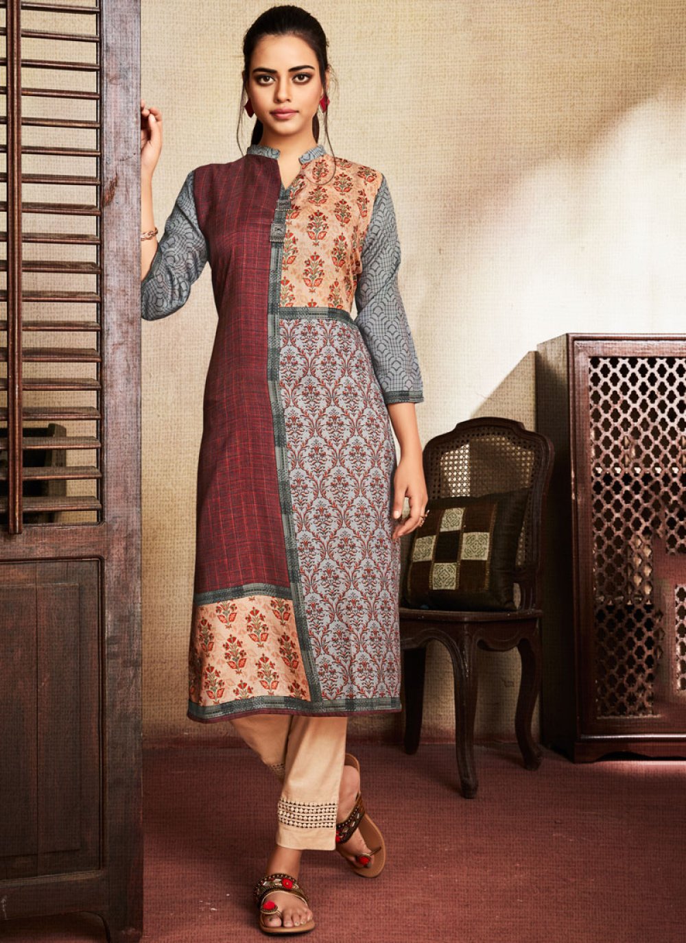 Buy Multi Colour Color Casual Kurti Online