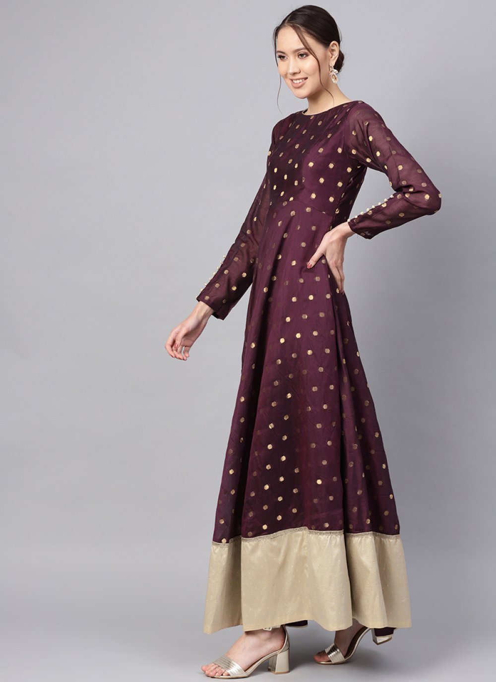 Buy Purple Color Anarkali Salwar Kameez : 151496