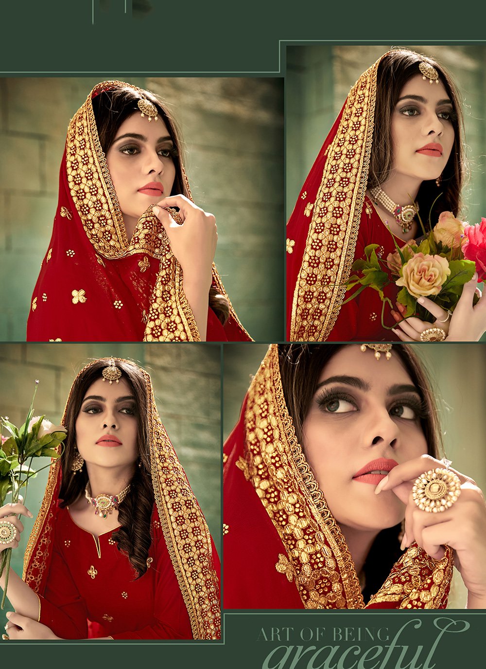 Buy Online Red Color Salwar Kameez : 160060 - Wedding Suits