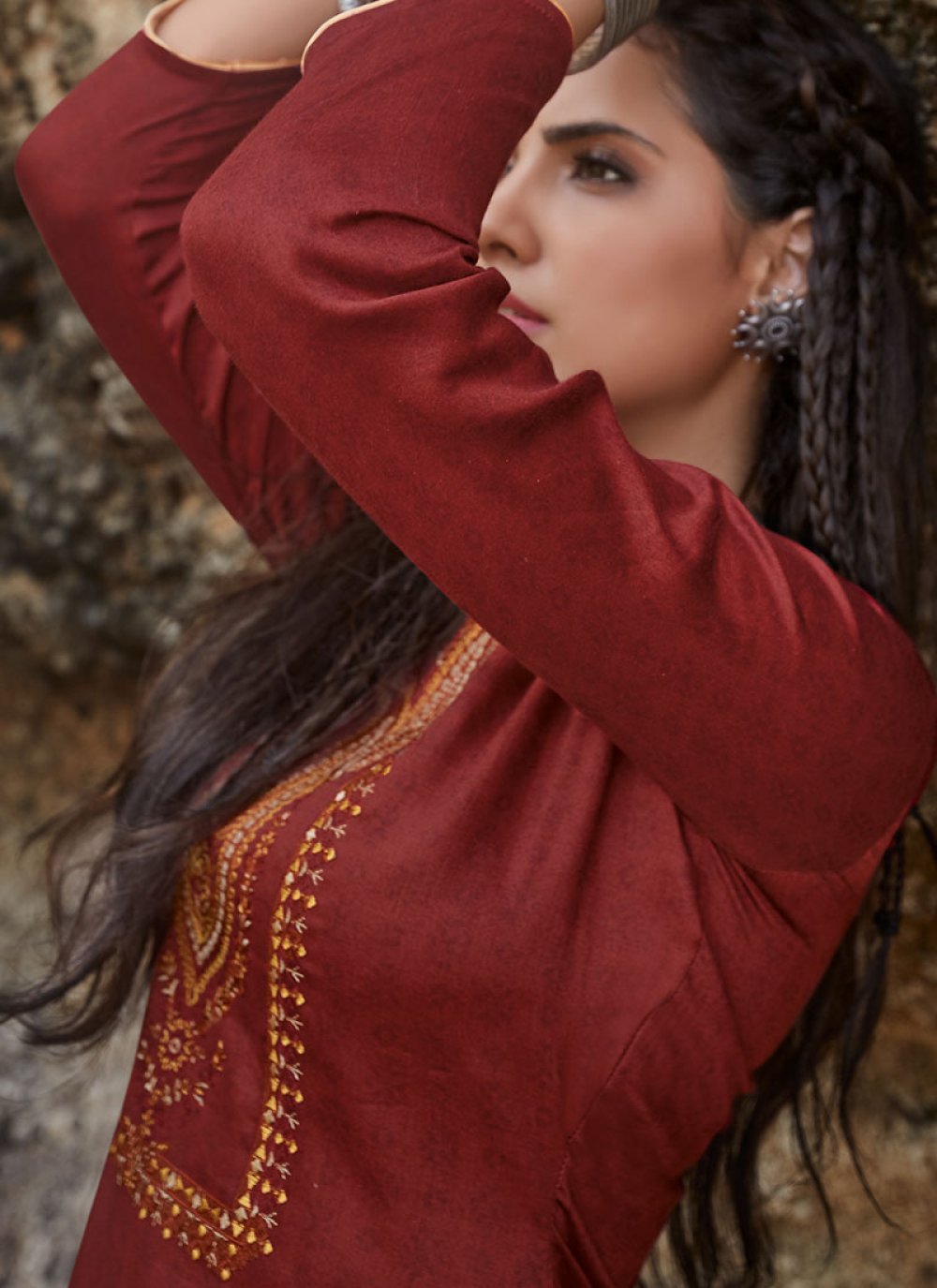 Buy Rust Color Salwar Suit Online