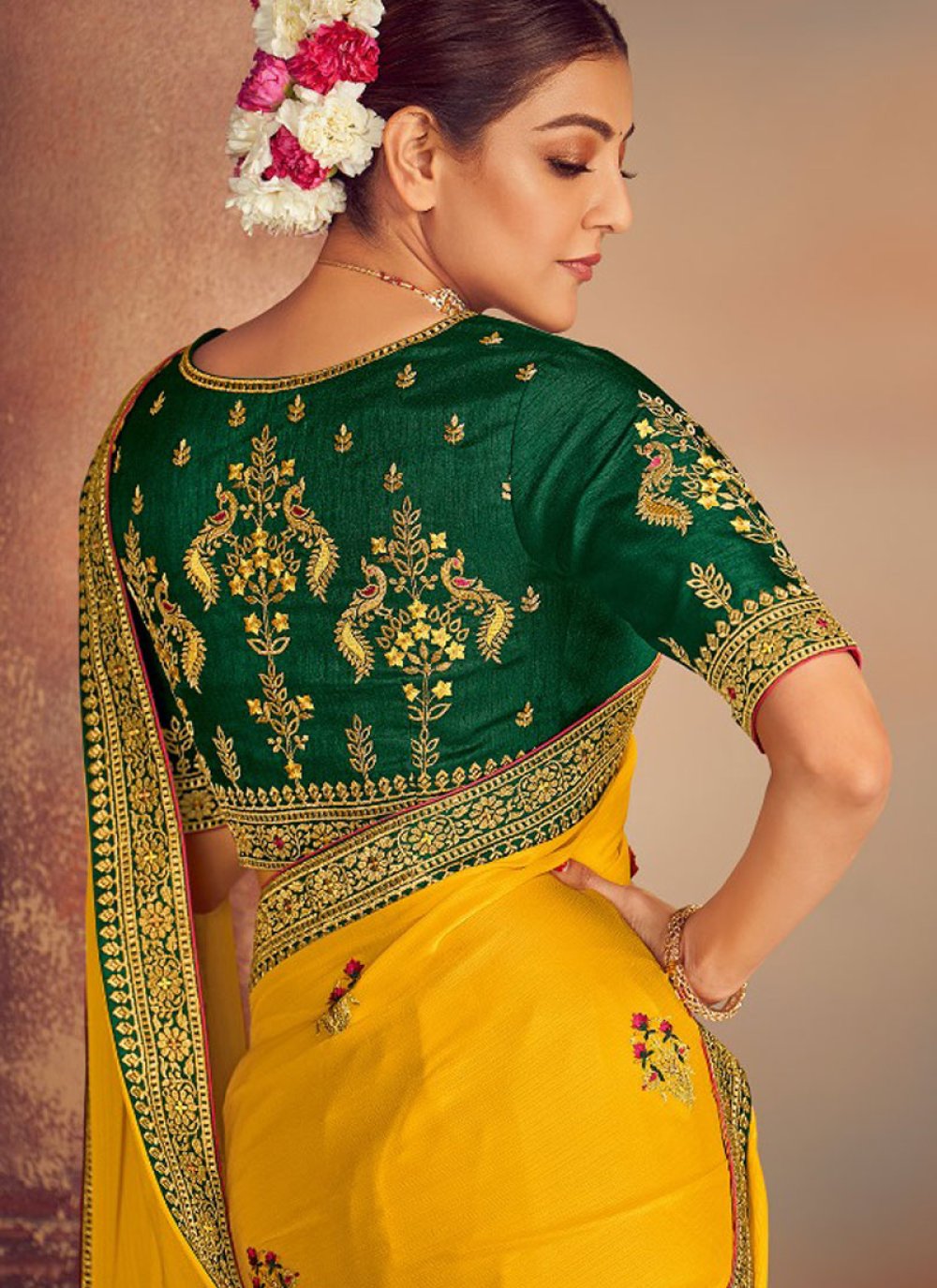 Buy Online Yellow Silk Classic Saree : 145236