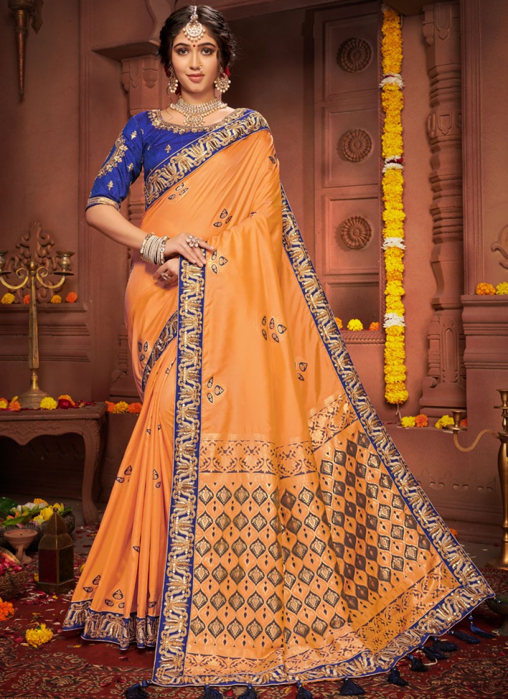 Buy Zari Reception Designer Saree : 152792