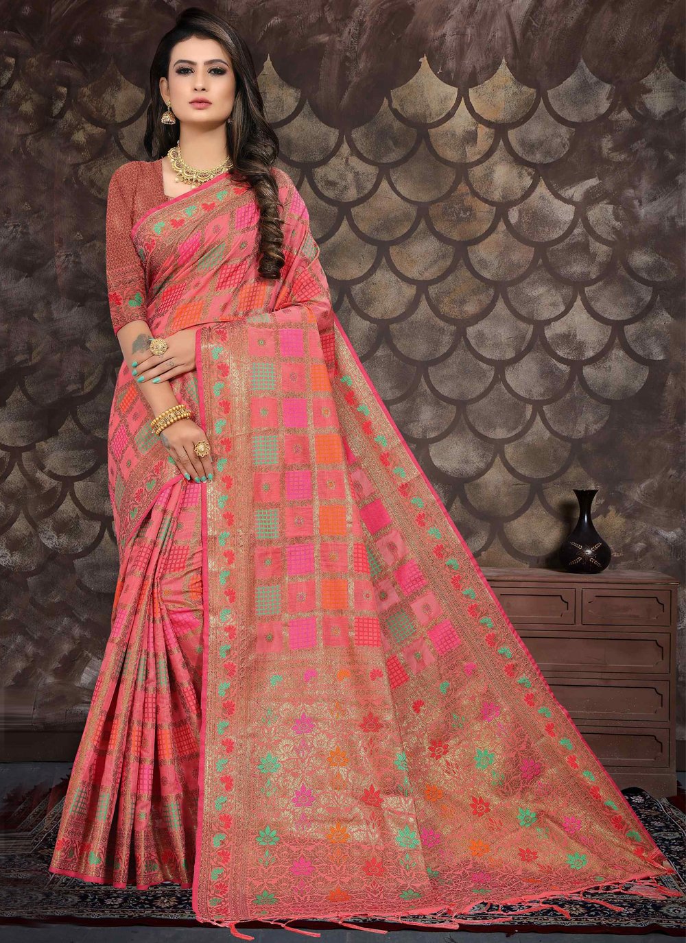 Buy Abstract Print Printed Saree : 174831